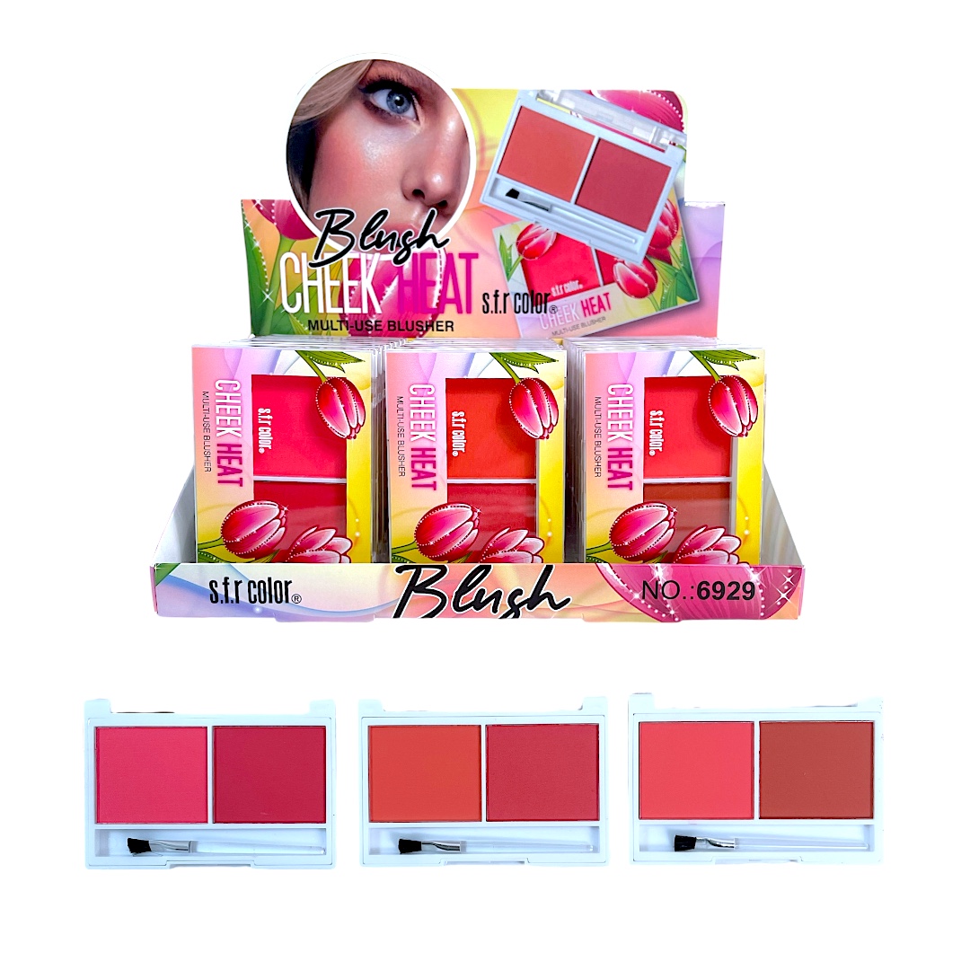 RUBOR DUO 3 TONOS 6929 (BOX X 24 UNIDADES) | Paulis Makeup