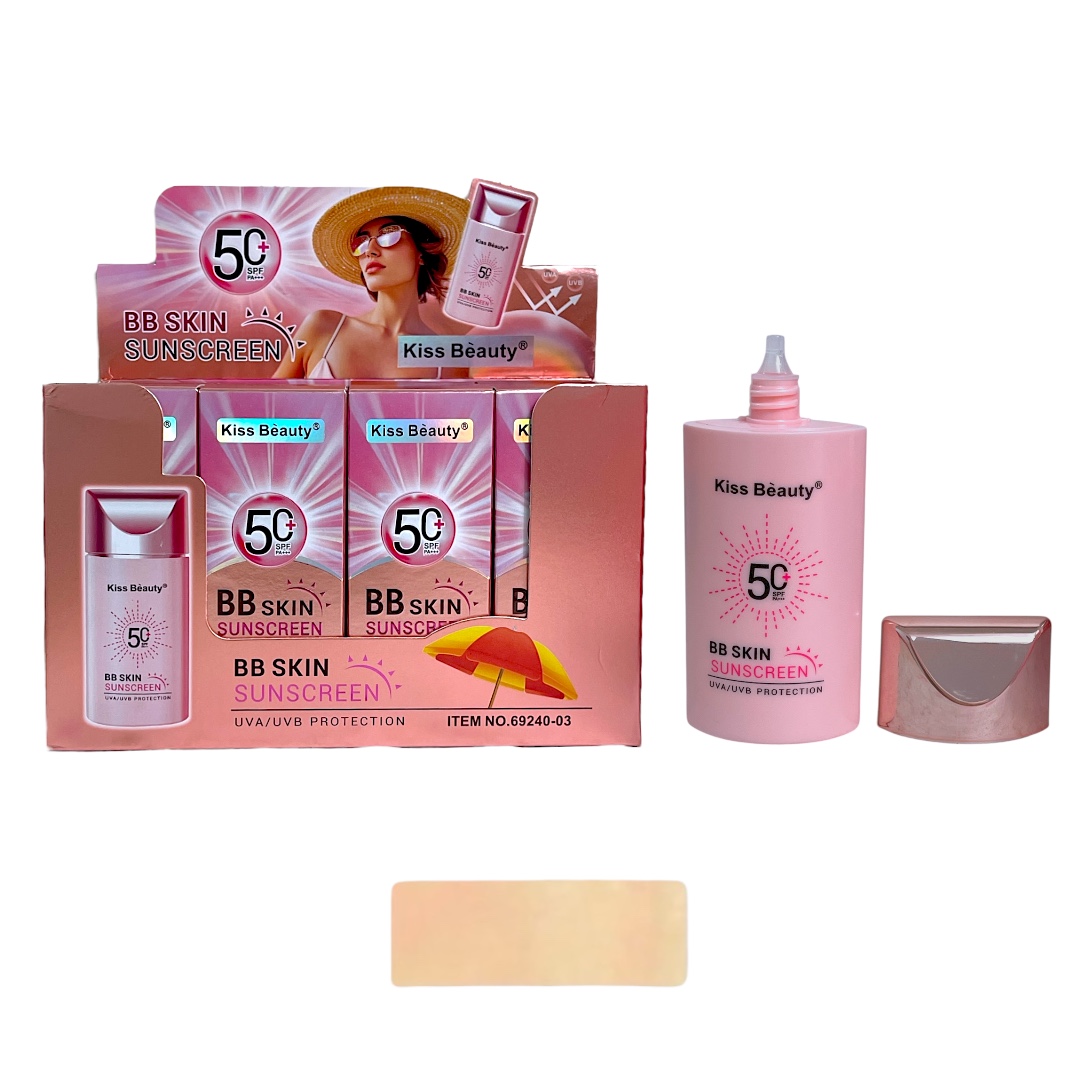 PROTECTOR SOLAR KISS BEAUTY 6924003 (BOX X 12 UNIDADES) | Paulis Makeup