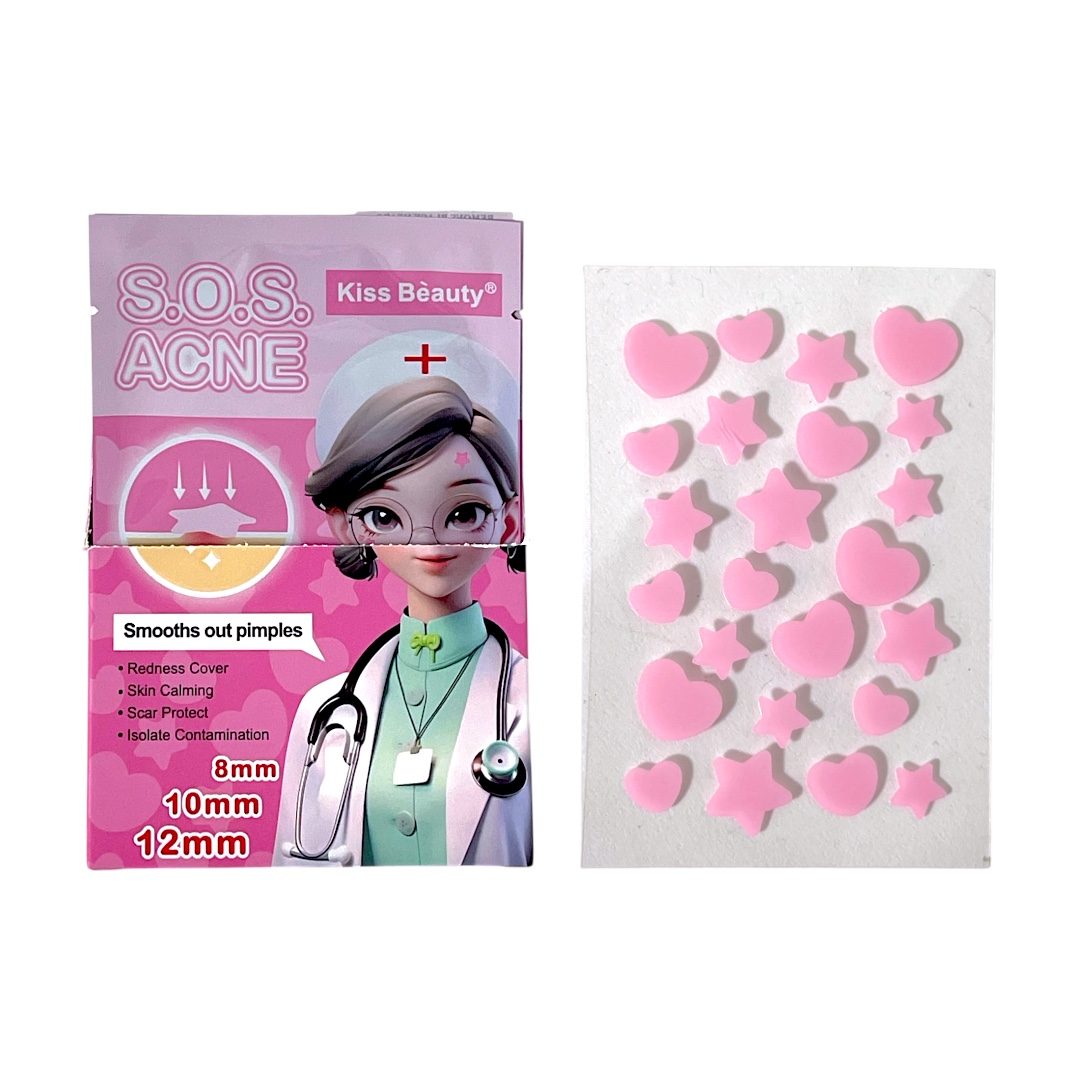 PARCHE ANTI ACNÉ KISS BEAUTY 190703 (BOX X 24 UNIDADES) | Paulis Makeup